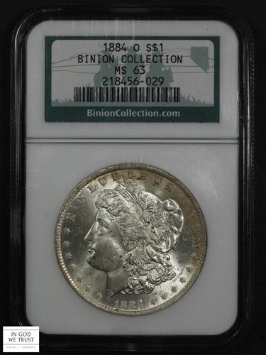 1884 O Binion Collection Hoard Morgan Silver Dollar NGC MS 63 | eBay