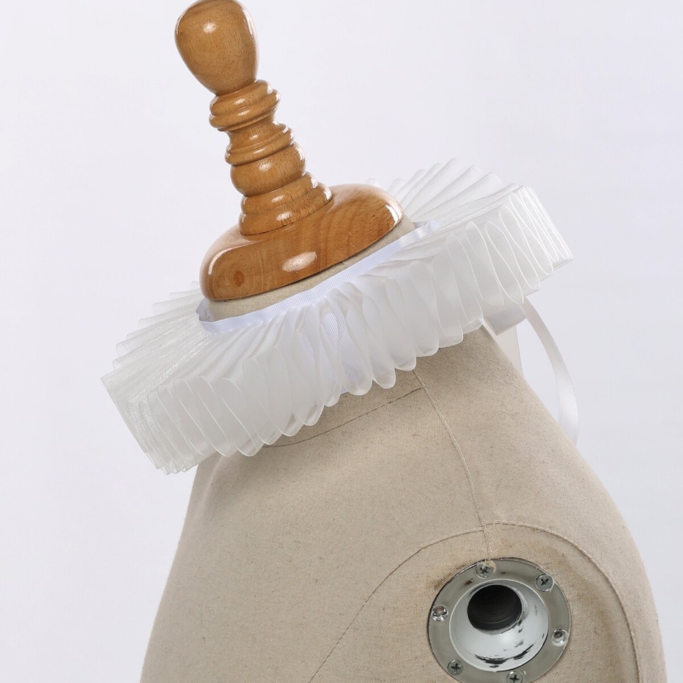 Elizabethan Neck Ruff Ruffle Collar Clown Collar Halloween Cosplay Ruff ...