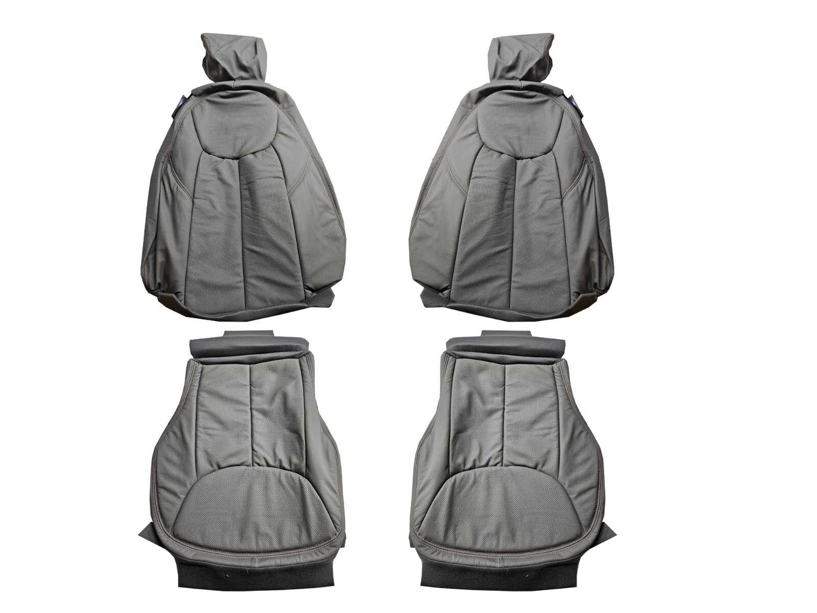 Fits: Mercedes R230 03-07 SL500 SL550 GREY Leather Seat Covers w/Red ...