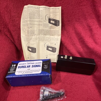 Vintage Security Sentinel Alarm BURGLAR SIGNAL for Cars Trucks ...