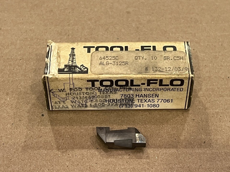 TOOL-FLO Carbide Inserts - ALG-3125R C5H - Qty. 10 - NEW!!! | eBay