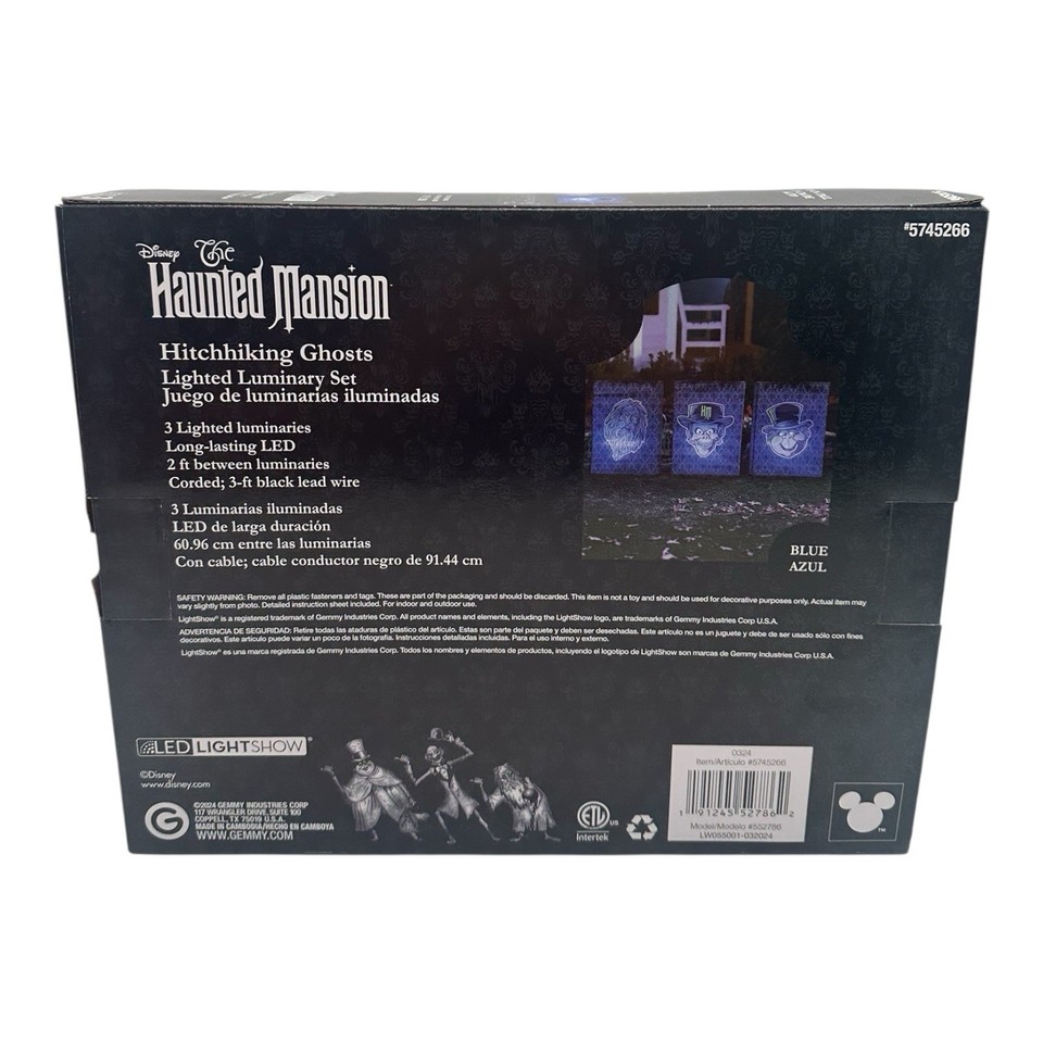 Disney Gemmy Haunted Mansion Hitchhiking Ghosts Lighted Luminary Set ...