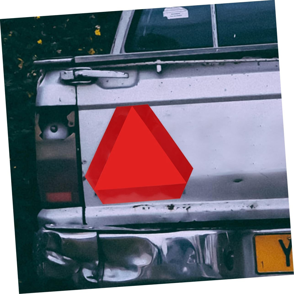 2Pcs Slow Moving Vehicle Sign Triangle Safety Sign Reflective Slow ...
