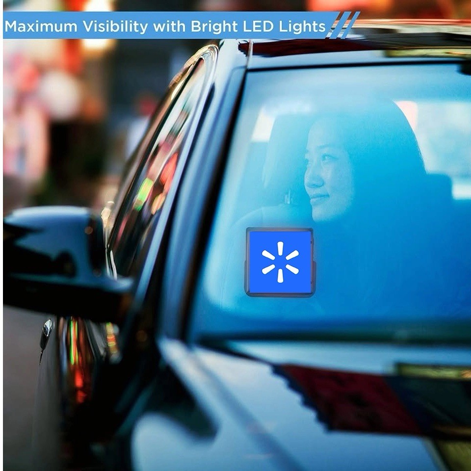 USB-C Rechargeable LED Windshield Light – Driver Delivery Window Sign ...