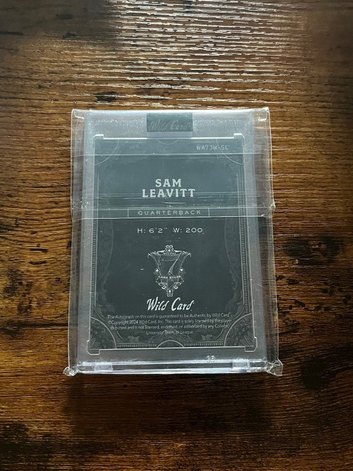 2024 Wild Card Joker Sam Leavitt Auto 1/1 Silver & White ASU Sun Devils ...