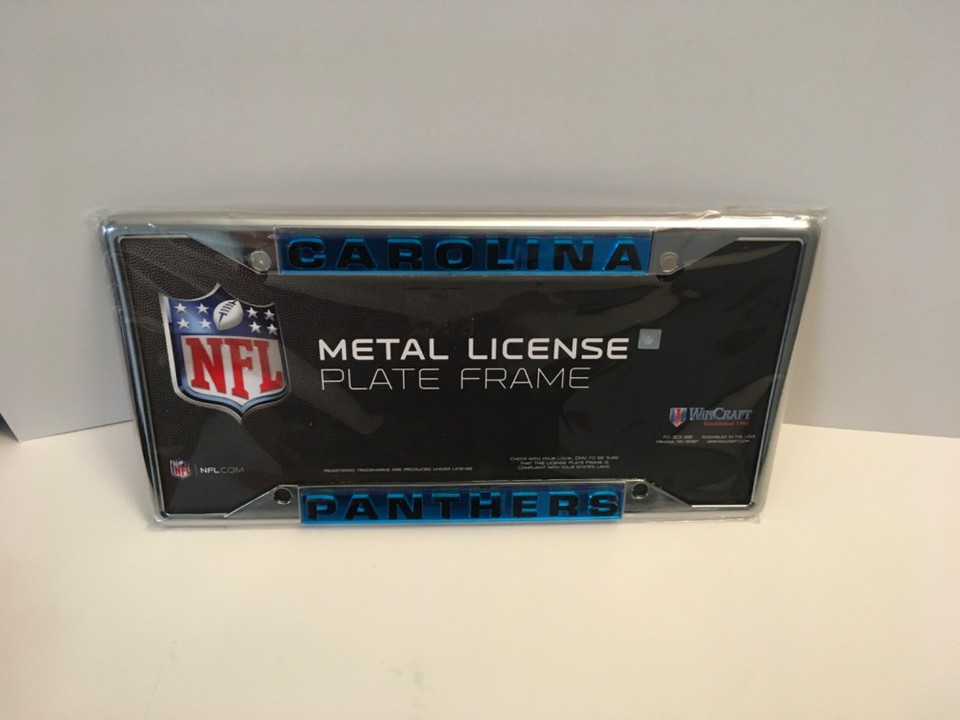 Carolina Panthers Official NFL WinCraft Metal License Plate Frame New ...