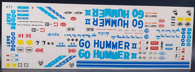 Fred Cady | No. 473 | 1:25 1968-69 Dodge Dart Go Hummer Decals | eBay