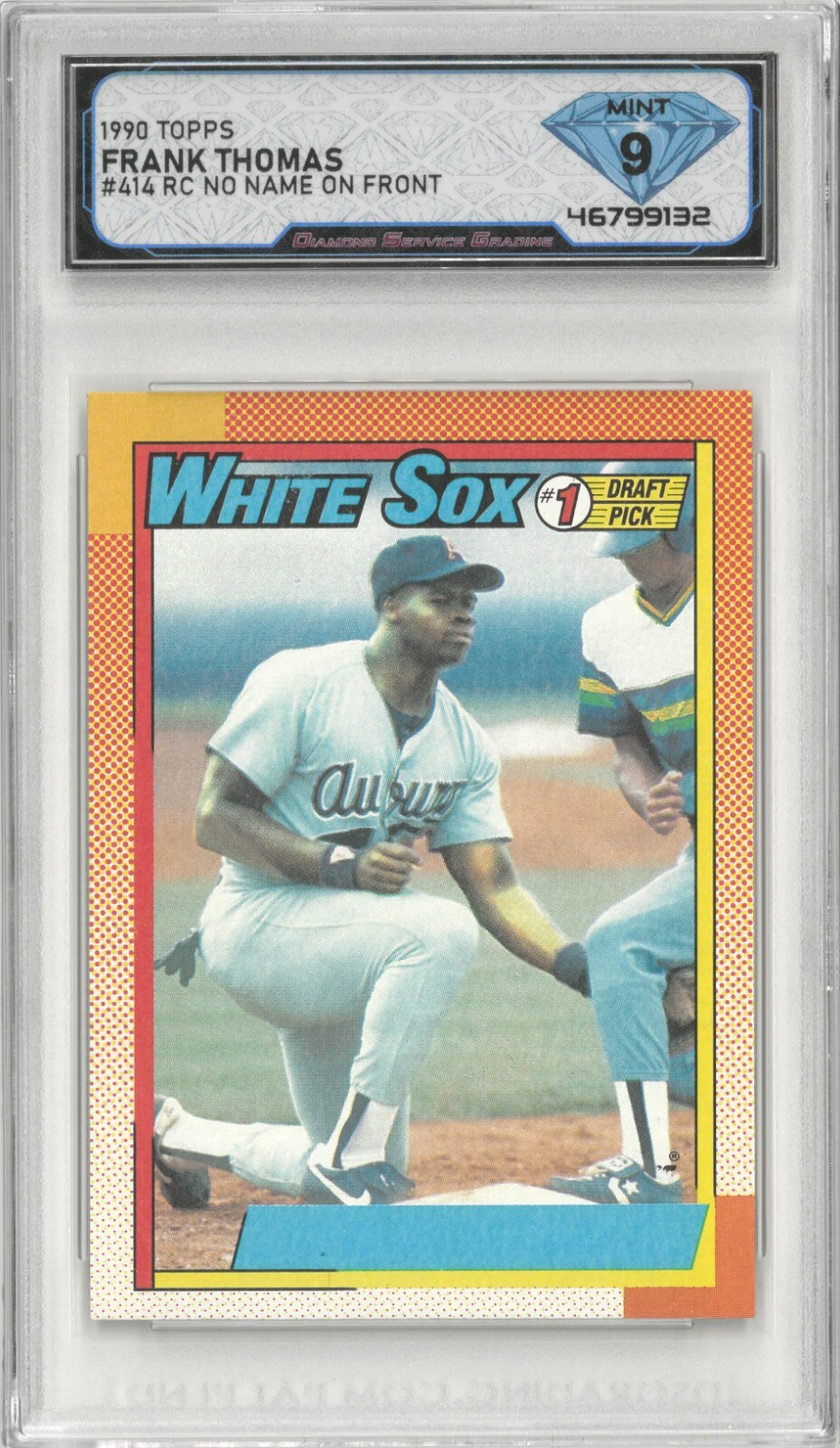 1990 Topps FRANK THOMAS #414 No Name On Front NNOF Authentic 💎 DSG 9 ...