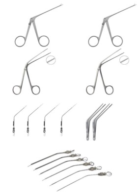 ENT Set Crocodile forceps Tilley forceps Micro Suction tip Baron ...