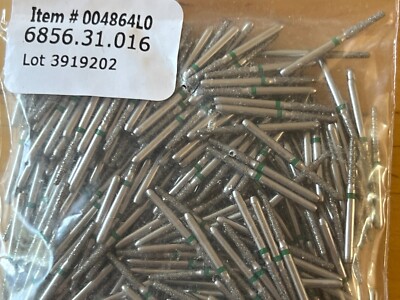 250X 6856.31.016 FG Long Coarse Round-End Taper Diamond Bur 004864L0 ...