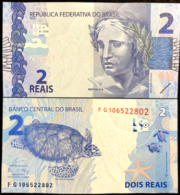 Brazil 2 Reais ND 2010 Banknote World Paper Money UNC Currency Bill | eBay