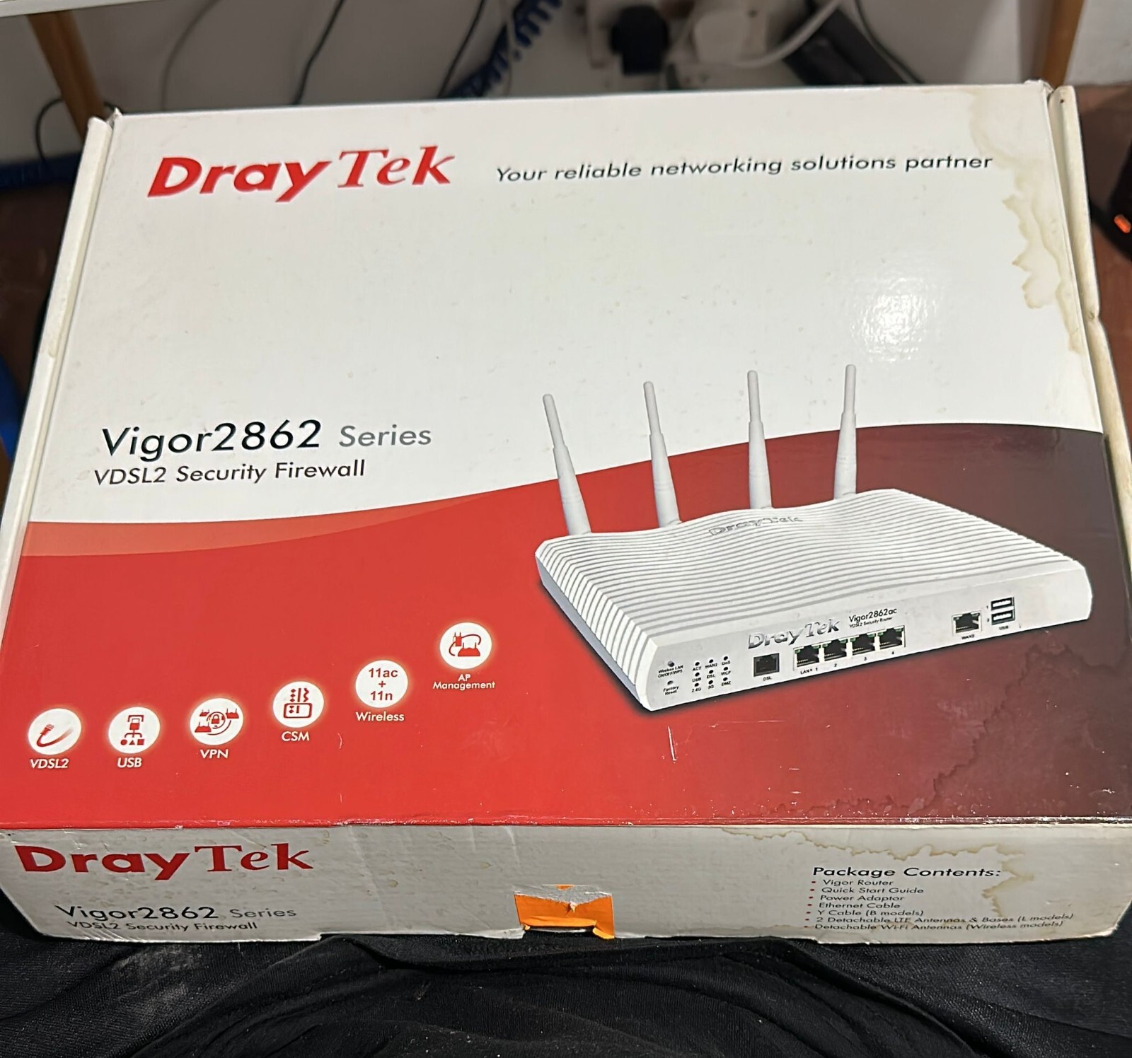 DrayTek Vigor 2862AC Quad-WAN 802.11ac 5GHz Wireless Router for ADSL ...