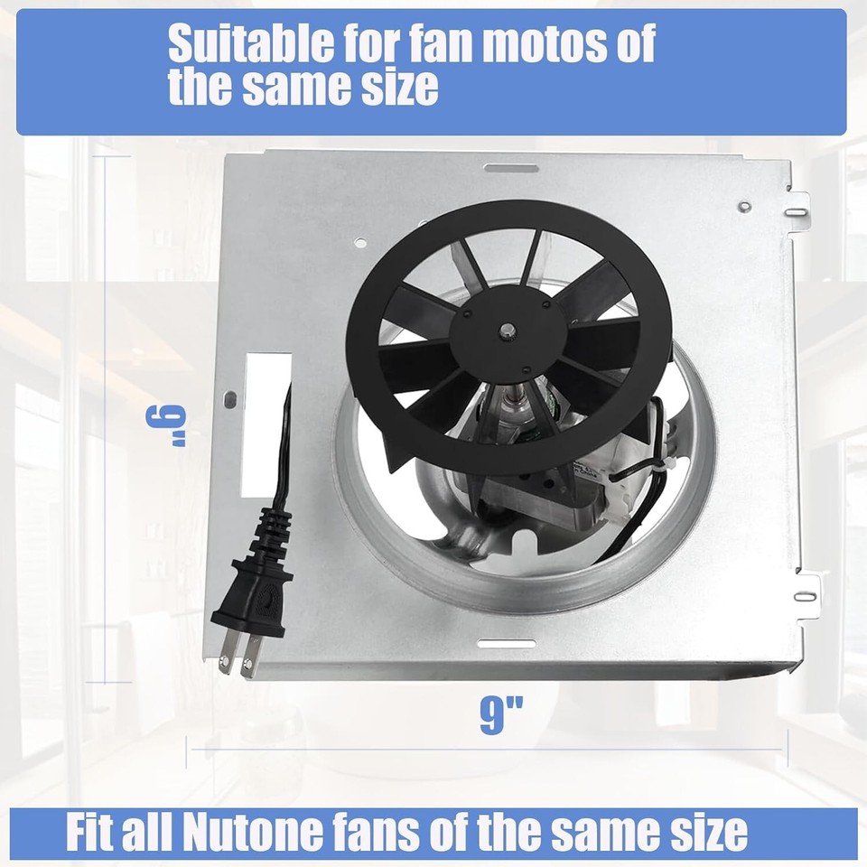 NuTone Bathroom Fan Motor Assembly for 763RLN 763RL 763RLNB 763RLN R01 ...