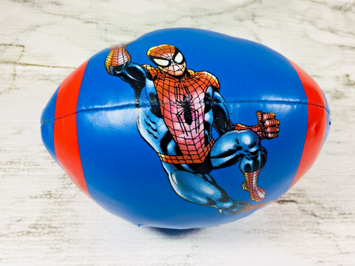 MARVEL COMICS "SPIDER-MAN" MINI SOFT PLUSH (KELLYTOY) FOOTBALL VTG ...