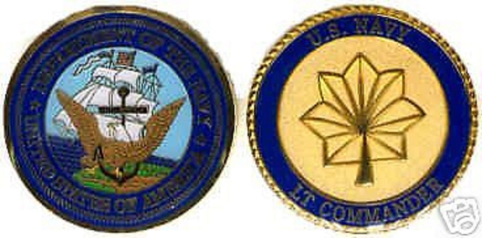 USN NAVY LIEUTENANT COMMANDER GOLD LEAF CHALLENGE COIN | eBay
