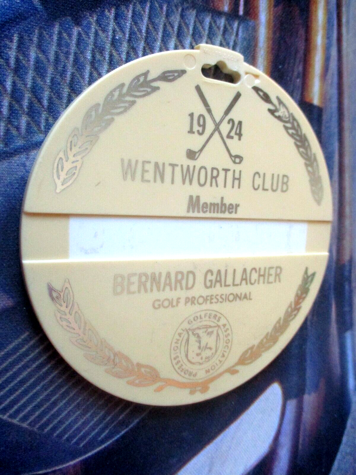 vtg - PGA Golf Bag Tag - WENTWORTH GOLF CLUB gc - Member Tag - Surrey ...