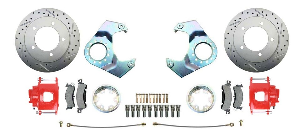 1976-86 Jeep CJ7 & CJ5 Front and Rear Disc Brake Conversion Red ...