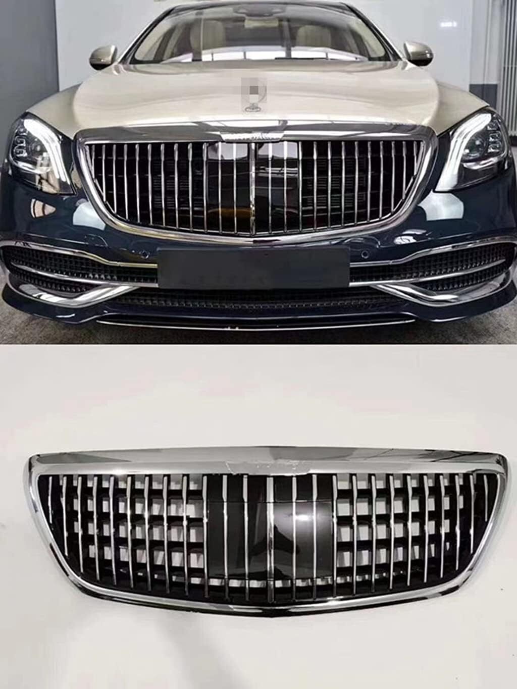Chrome Front Grill for Mercedes Benz S-Class W222 2014-2020 MayBach ...