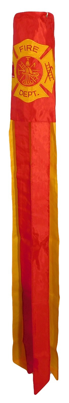 60" Embroidered F.D. Fire Dept./ Department 100% Polyester Wind Sock W ...
