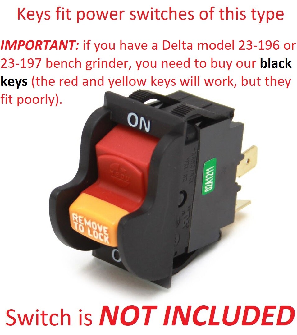 Set of 3 Replacement Switch Keys for Sears Delta JET SawStop others | eBay