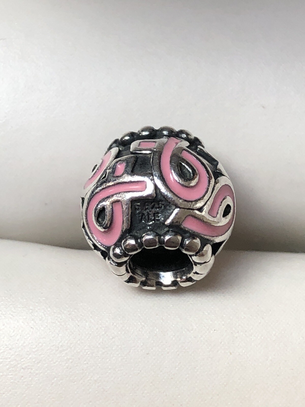 (2) Authentic PANDORA Pink Ribbon Breast Cancer Awarn… - Gem