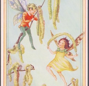 MINT.! FAIRY AT PLAY "CATKIN SKIPPING ROPES" FAIRIES,RENE CLOKE VINTAGE ...