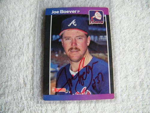 1989 DONRUSS #168 JOE BOEVER - Signed Autographed Card ATLANTA BRAVES ...