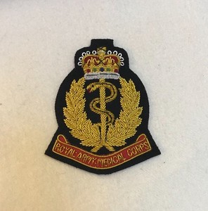 RAMC Blazer Badge, Wire Embroidered, Military, Royal Army Medical Corps ...
