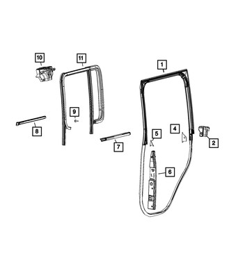 Genuine Mopar C-Pillar Belt Body Side Seal Left 68272331AC | eBay