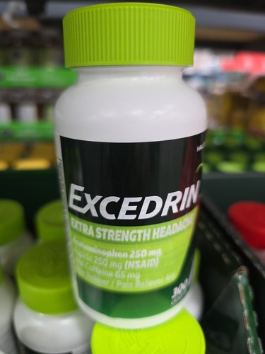 Excedrin Extra Strength Acetaminophen Aspirin Caffeine Pain Reliever ...