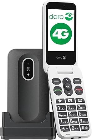 Doro Leva L20 Big Button Flip Phone SOS feature HD Sound 4G Black White ...