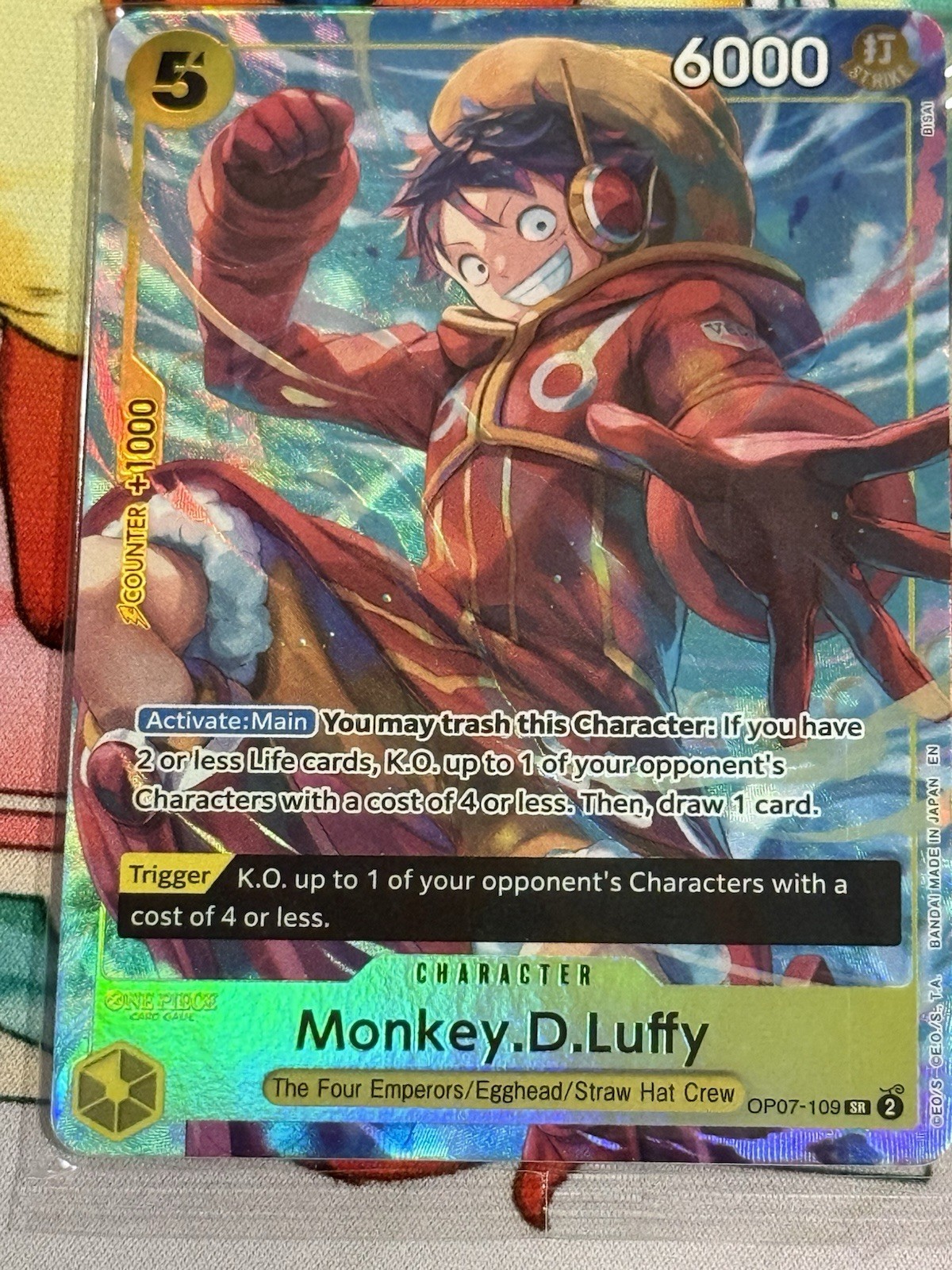 One Piece TCG Monkey.D.Luffy OP07-109 SR Illustration Box Vol.3 Promo ...