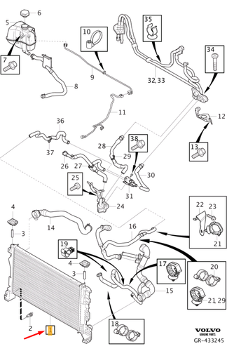 VOLVO XC60 MK2 Engine Cooling Radiator 32224829 NEW GENUINE | eBay