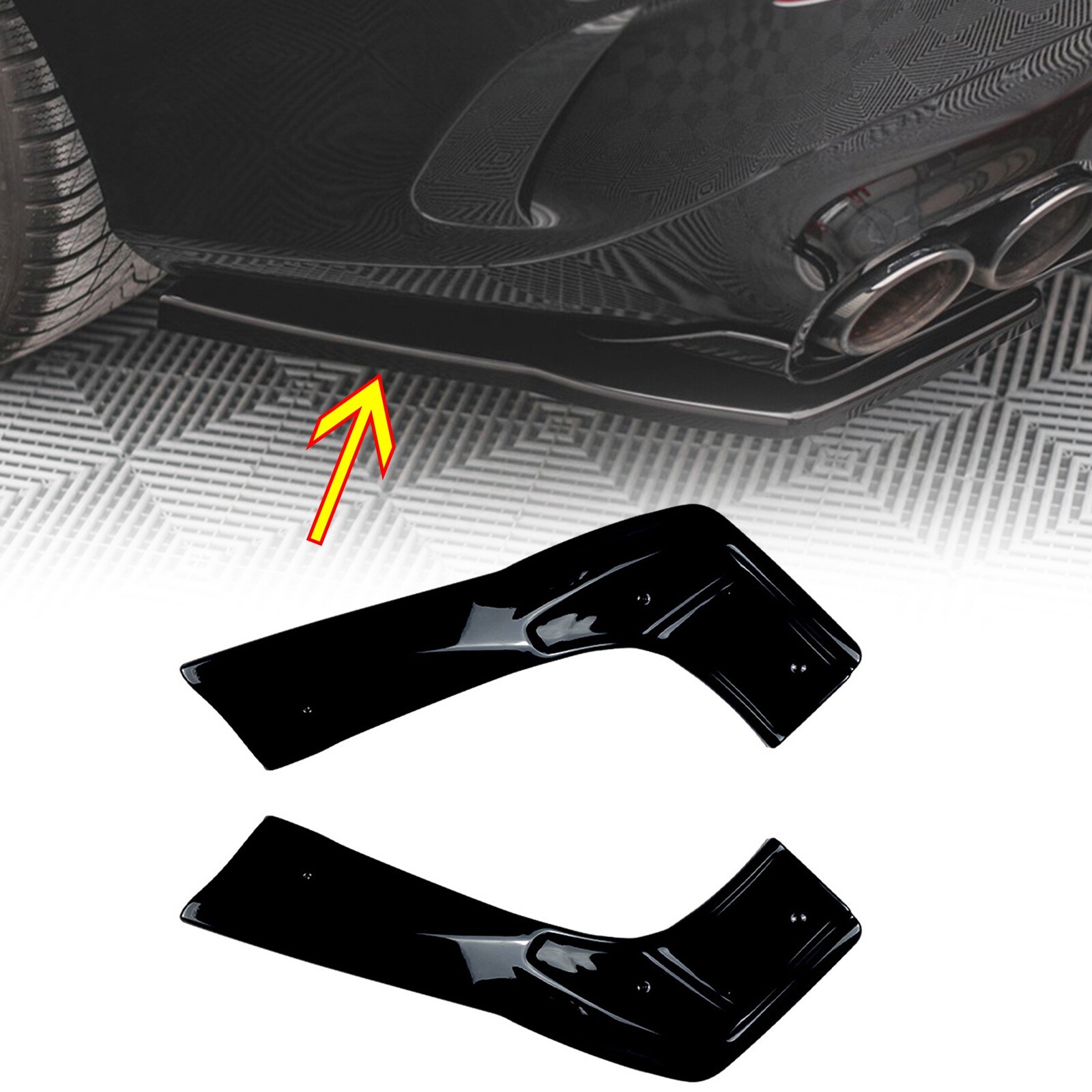 For Benz CLA Class C118 CLA35 AMG 2020-2022 Black Rear Bumper Splitter ...