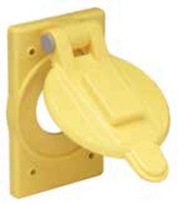 Marinco 7420CR Weatherproof Yellow Cover with Lift Lid 15-20-30A RV ...