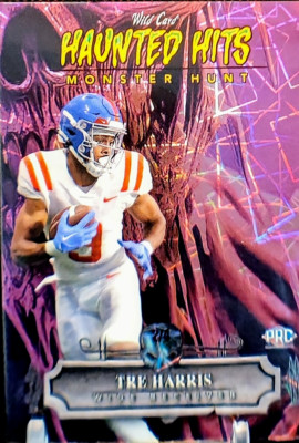 2024 Wild Card Haunted Hits Monster Hunt Tre Harris Purple Laser Zombie ...