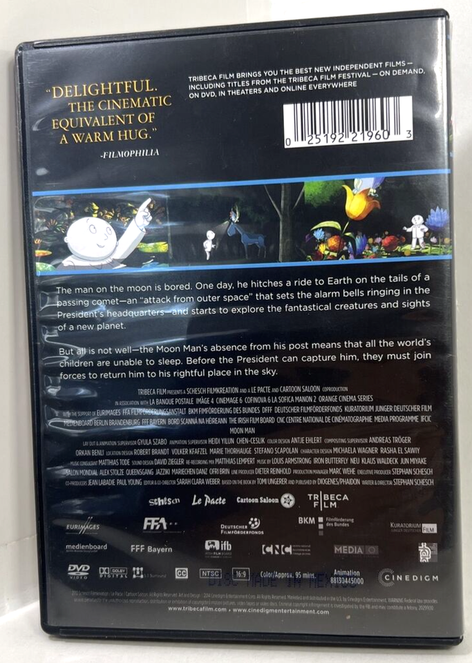 Moon Man DVD Animated Movie 2014 Cinedigm/Tribeca Films VGC 25192219603 ...