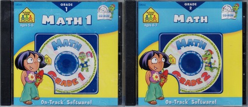 School Zone Math Grade 1 and Grade 2 Pc New XP 76645080363| eBay