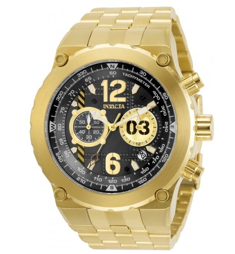 Invicta Aviator Men's 50mm Gold Stainless Fly-Back Chronograph Watch ...