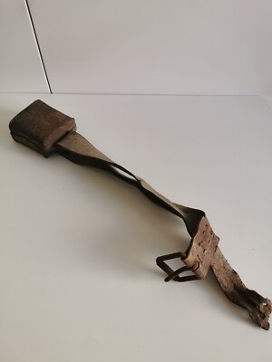 Antique Cow bell Goat Bull Bell Original Leather Collar from late 1800s ...