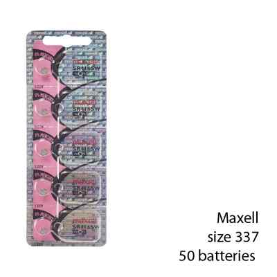 Maxell 337 SR416SW Silver Oxide Watch Batteries (50 Batteries) | eBay