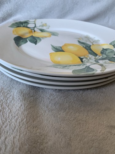 4 Royal Norfolk Lemon Dishes Dinner Plates 10.5" | eBay