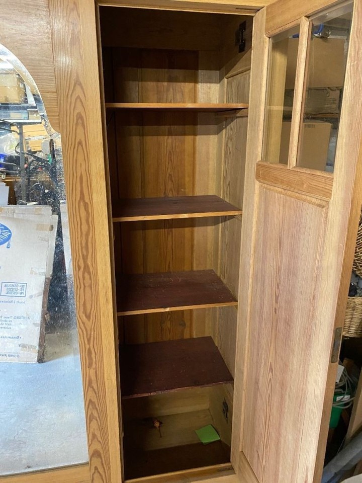 German Antique Solid Pine Wardrobe | eBay UK