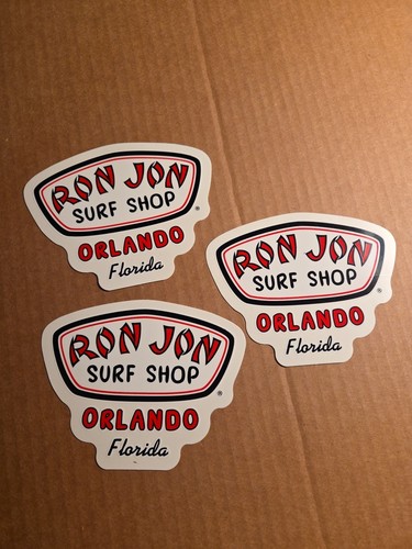 Ron Jon Surf Shop Orlando Florida Stickers (LOT of 3) Three Bumper ...