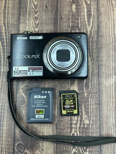 Nikon COOLPIX S630 Digital Camera Black W/Battery & 8SD Card -NO ...