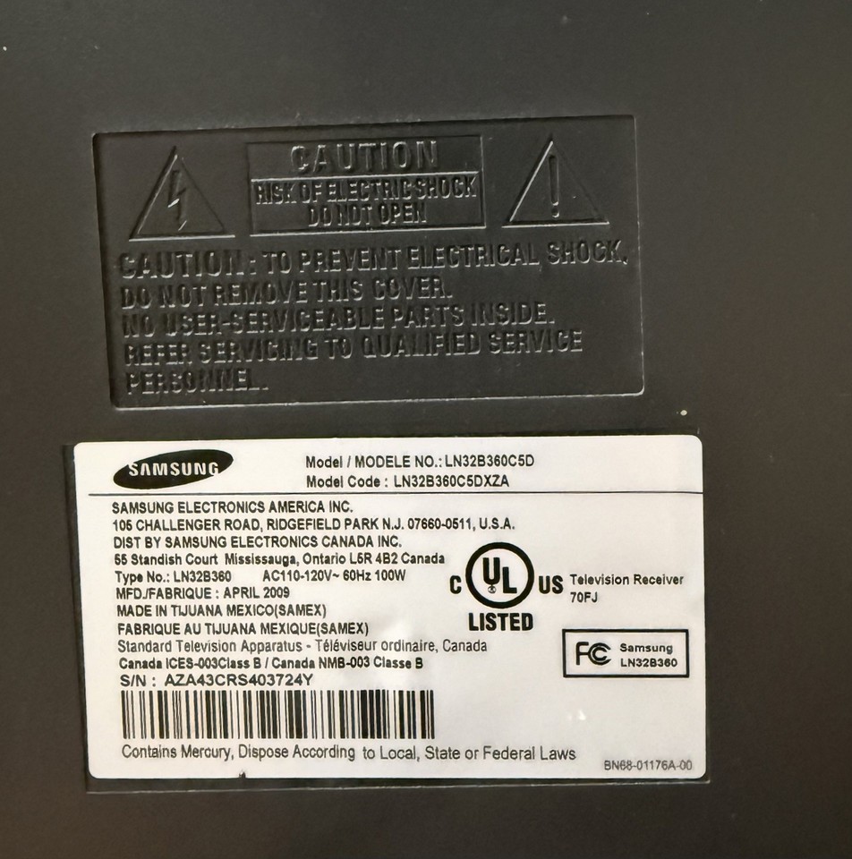 Samsung LN32B360C5D 32" 720p 60Hz LCD HDTV Flat Screen Black | eBay