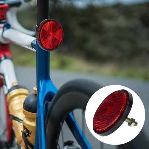 4Pcs Bike Light Reflector Bike Reflective Tool Plastic Round Reflector ...
