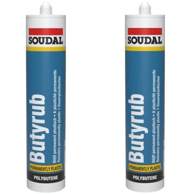 2 x Soudal Butyrub Non Setting Butyl bedding Sealant Seitz Window ...