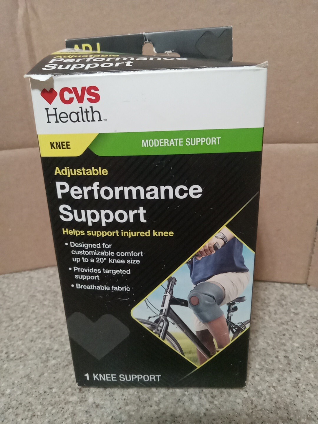 CVS Adjustable Performance Support Knee 1 Moderate Support Gray NEW | eBay