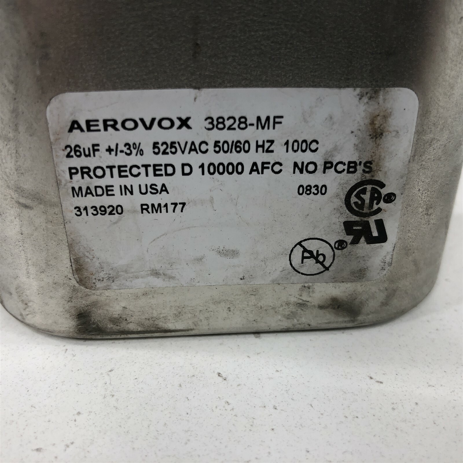 AeroVox 3828-MF Capacitor 26uF 525VAC No PCB's 313920 | eBay